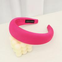 China Candy Color Women Sponge Headband 4cm Wide Edge Makeup Hairbands Korean Hair Accessories for sale