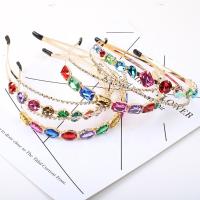 China Rhinestone Hairband Bling Headband Luxury Crystal Women Hair Accessory 15x12cm for sale