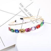 China Rhinestone Hairband Bling Headband Luxury Crystal Women Hair Accessory 15x12cm for sale