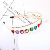 China Rhinestone Hairband Bling Headband Luxury Crystal Women Hair Accessory 15x12cm for sale