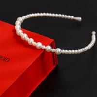China Luxury Pearl Hairband for Women Elegant Handmade Plastic Pearl Headband for Short Hair Daily Party Use for sale