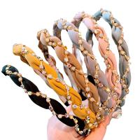 China Handmade Pearl Crystal Rhinestone Hair Band European Style Adult Size 6 Colors for Women Girls for sale