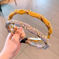 China Handmade Pearl Crystal Rhinestone Hair Band European Style Adult Size 6 Colors for Women Girls for sale