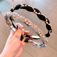 China Handmade Pearl Crystal Rhinestone Hair Band European Style Adult Size 6 Colors for Women Girls for sale