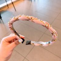 China Handmade Pearl Crystal Rhinestone Hair Band European Style Adult Size 6 Colors for Women Girls for sale