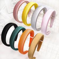 China Milk Sponge Velvet Cloth Headband for Women Candy Colors 3cm Wide 32g for sale