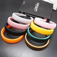 China Milk Sponge Velvet Cloth Headband for Women Candy Colors 3cm Wide 32g for sale