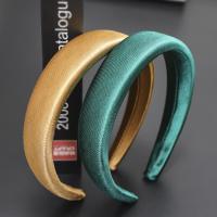 China Milk Sponge Velvet Cloth Headband for Women Candy Colors 3cm Wide 32g for sale