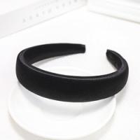 China Milk Sponge Velvet Cloth Headband for Women Candy Colors 3cm Wide 32g for sale
