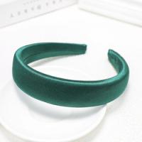 China Milk Sponge Velvet Cloth Headband for Women Candy Colors 3cm Wide 32g for sale