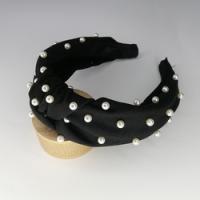 China Wholesale Fabric Knot Pearl Plastic Headband for Women Girls Adjustable Size 10 Colors for sale