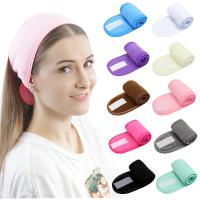 China Adjustable Elastic Microfiber Headband for Women 25 Inch Face Wash Shower Makeup for sale
