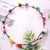 China Luminous LED Flower Crown Headband 65cm Christmas Hair Accessories for Women for sale
