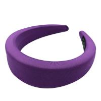 China Milk Silk Fabric Sponge Hairband 16x15cm Elastic Headband for Women 27 Colors for sale