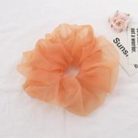 China Black Organza Oversized Scrunchie Ponytail Holders Elastic Hair Band Ties 17cm for sale