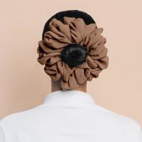 China Oversized Chiffon Seersucker Hair Scrunchies 15cm Muslim Hijab Scrunchie for Women for sale