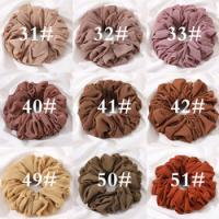 China Oversized Chiffon Seersucker Hair Scrunchies 15cm Muslim Hijab Scrunchie for Women for sale