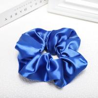 China Wholesale Satin Scrunchies for Women 15cm Fabric Elastic Hair Ties Solid Color for sale