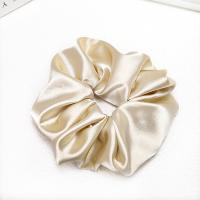 China Wholesale Satin Scrunchies for Women 15cm Fabric Elastic Hair Ties Solid Color for sale
