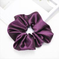 China Wholesale Satin Scrunchies for Women 15cm Fabric Elastic Hair Ties Solid Color for sale