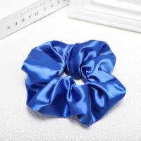 China Wholesale Satin Scrunchies for Women 15cm Fabric Elastic Hair Ties Solid Color for sale