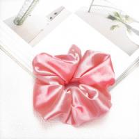China Wholesale Satin Scrunchies for Women 15cm Fabric Elastic Hair Ties Solid Color for sale