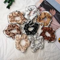China Chiffon Hair Scrunchies for Thick Hair Korea Lace Fabric Print Pony Tails 11cm 7g for sale