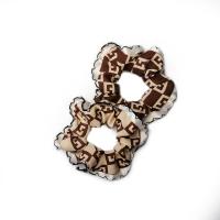 China Chiffon Hair Scrunchies for Thick Hair Korea Lace Fabric Print Pony Tails 11cm 7g for sale