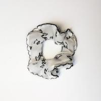 China Chiffon Hair Scrunchies for Thick Hair Korea Lace Fabric Print Pony Tails 11cm 7g for sale