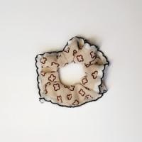China Chiffon Hair Scrunchies for Thick Hair Korea Lace Fabric Print Pony Tails 11cm 7g for sale