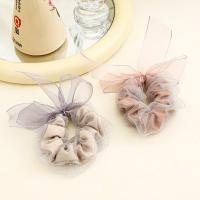 China Wholesale 5 Colors 8g Gauze Bow Hair Scrunchies for Women Girls Hair Circle Accessories for sale