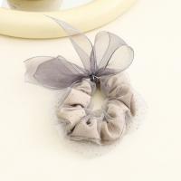 China Wholesale 5 Colors 8g Gauze Bow Hair Scrunchies for Women Girls Hair Circle Accessories for sale