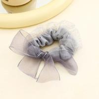 China Wholesale 5 Colors 8g Gauze Bow Hair Scrunchies for Women Girls Hair Circle Accessories for sale