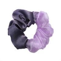China Wholesale Multicolor Organza Hair Scrunchies 10cm Fabric Rubber Ponytail Bands for Women Girls for sale