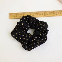 China Printed Large Scrunchie for Women Chiffon Bronzed Hair Accessories 10cm Elastic for sale