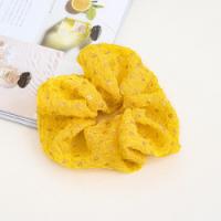 China Printed Large Scrunchie for Women Chiffon Bronzed Hair Accessories 10cm Elastic for sale