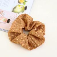 China Printed Large Scrunchie for Women Chiffon Bronzed Hair Accessories 10cm Elastic for sale