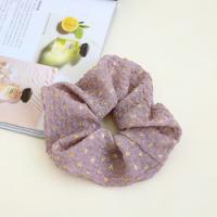 China Printed Large Scrunchie for Women Chiffon Bronzed Hair Accessories 10cm Elastic for sale