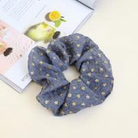 China Printed Large Scrunchie for Women Chiffon Bronzed Hair Accessories 10cm Elastic for sale
