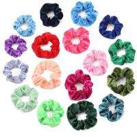 China Gold Velvet Elastic Hair Scrunchies 10cm Large Intestine Head Ring for Women for sale