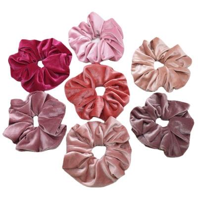 China Oversized Velvet Scrunchies for Women XXL Big Size 20cm Ponytail Holder Soft Hair Ties for sale