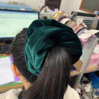 China Oversized Velvet Scrunchies for Women XXL Big Size 20cm Ponytail Holder Soft Hair Ties for sale