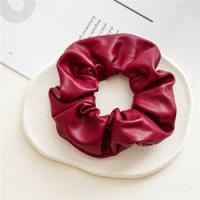 China PU Leather Hair Rope Ties Multicolor Hair Scrunchies 10mm Width for Girls Hair Accessories for sale