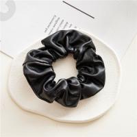 China PU Leather Hair Rope Ties Multicolor Hair Scrunchies 10mm Width for Girls Hair Accessories for sale