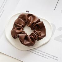 China PU Leather Hair Rope Ties Multicolor Hair Scrunchies 10mm Width for Girls Hair Accessories for sale
