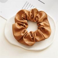 China PU Leather Hair Rope Ties Multicolor Hair Scrunchies 10mm Width for Girls Hair Accessories for sale
