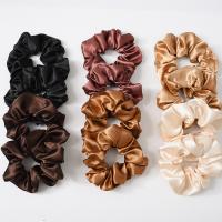 China Custom Logo Satin Silk Hair Scrunchies Large Elastic Hair Ties 10.5cm Bulk for sale