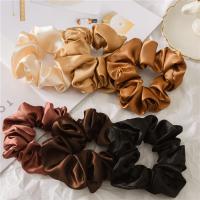 China Custom Logo Satin Silk Hair Scrunchies Large Elastic Hair Ties 10.5cm Bulk for sale