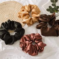 China Custom Logo Satin Silk Hair Scrunchies Large Elastic Hair Ties 10.5cm Bulk for sale