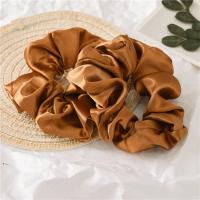China Custom Logo Satin Silk Hair Scrunchies Large Elastic Hair Ties 10.5cm Bulk for sale